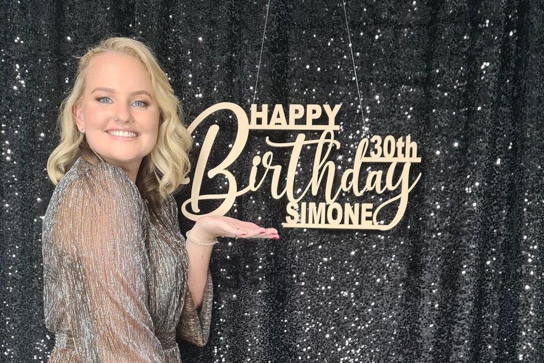 Personalised Happy Birthday Sign | Custom Sign | Lasercut | Wood | Wall ...