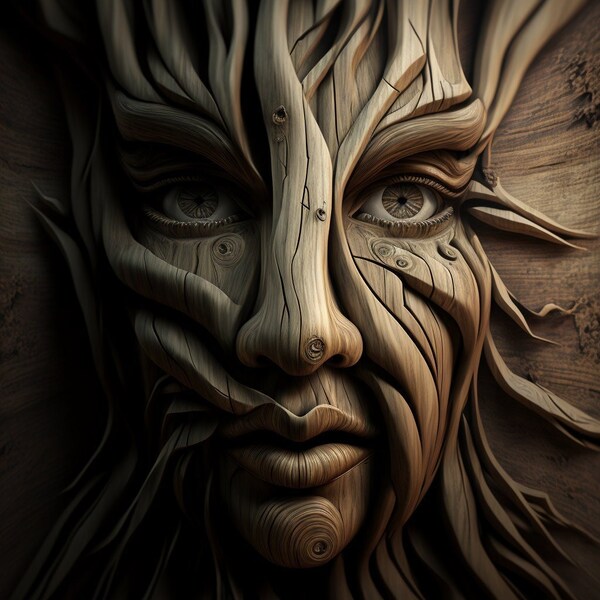 Wood Face Art - Etsy