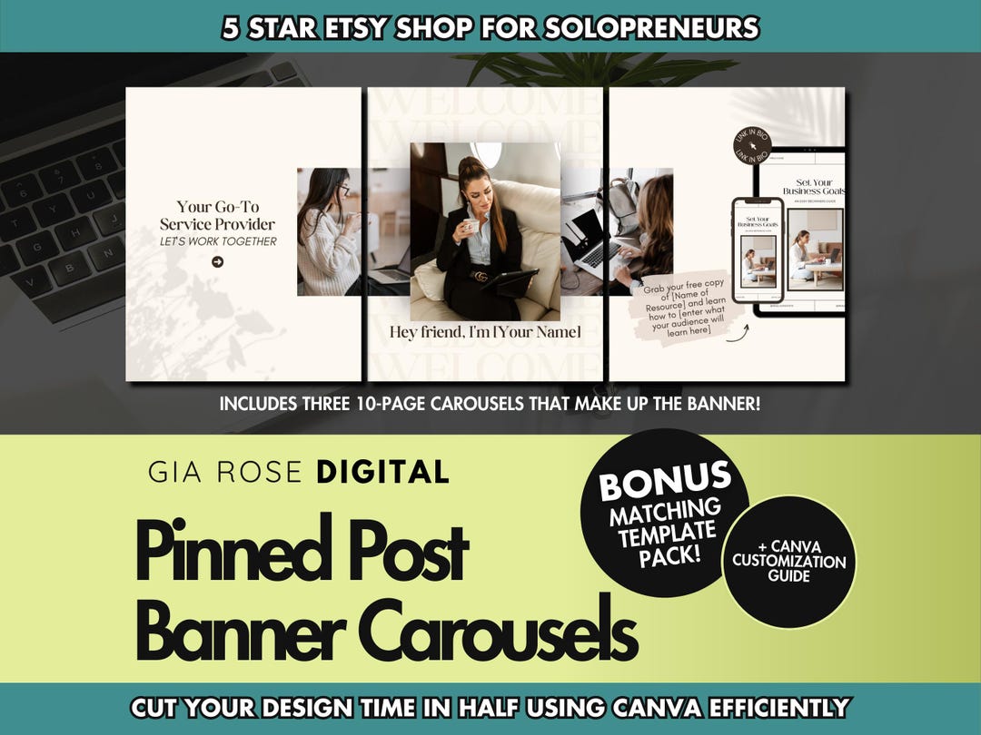 Pinned Post Instagram Banner Carousels for Service Providers, Seamless ...