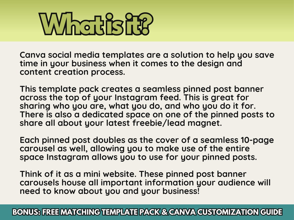 Pinned Post Instagram Banner Carousels for Service Providers, Seamless ...