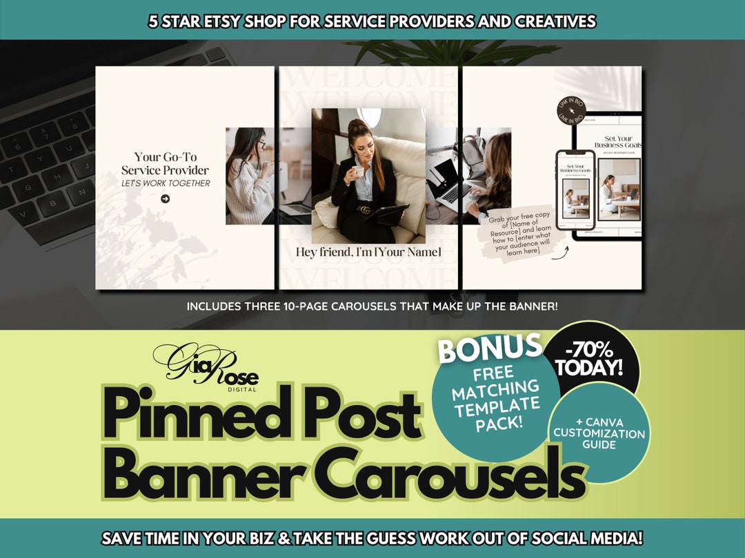 Pinned Post Instagram Banner Carousels for Service Providers, Seamless ...