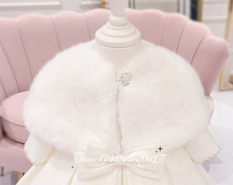 Flower Girl Faux Fur Cape - Etsy