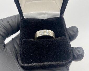 888 Angel Number Signet Ring, 888 Ring by Merchants of the Sun, Unisex ...
