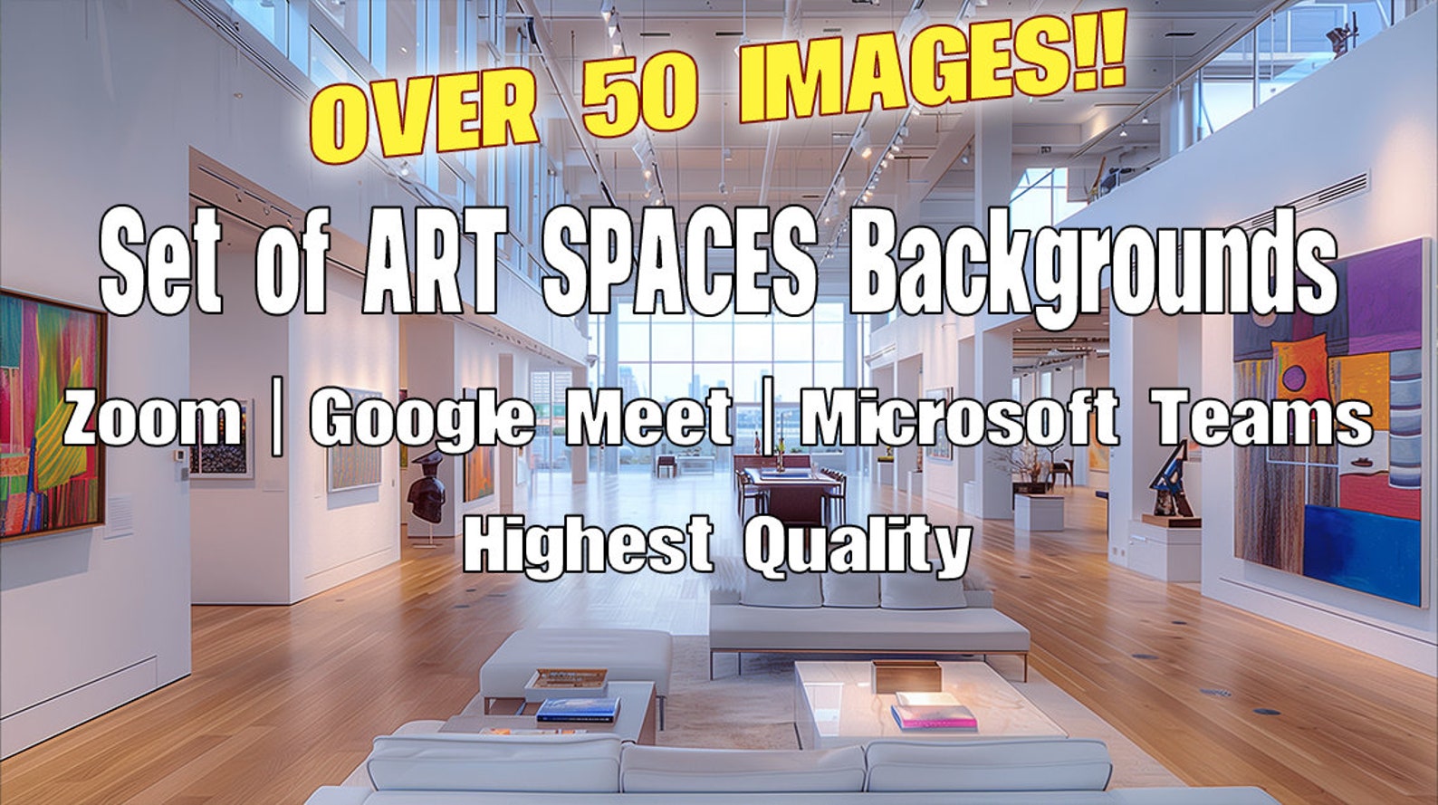 Art Spaces Collection: 50+ Gallery-themed Virtual Backgrounds for Zoom ...