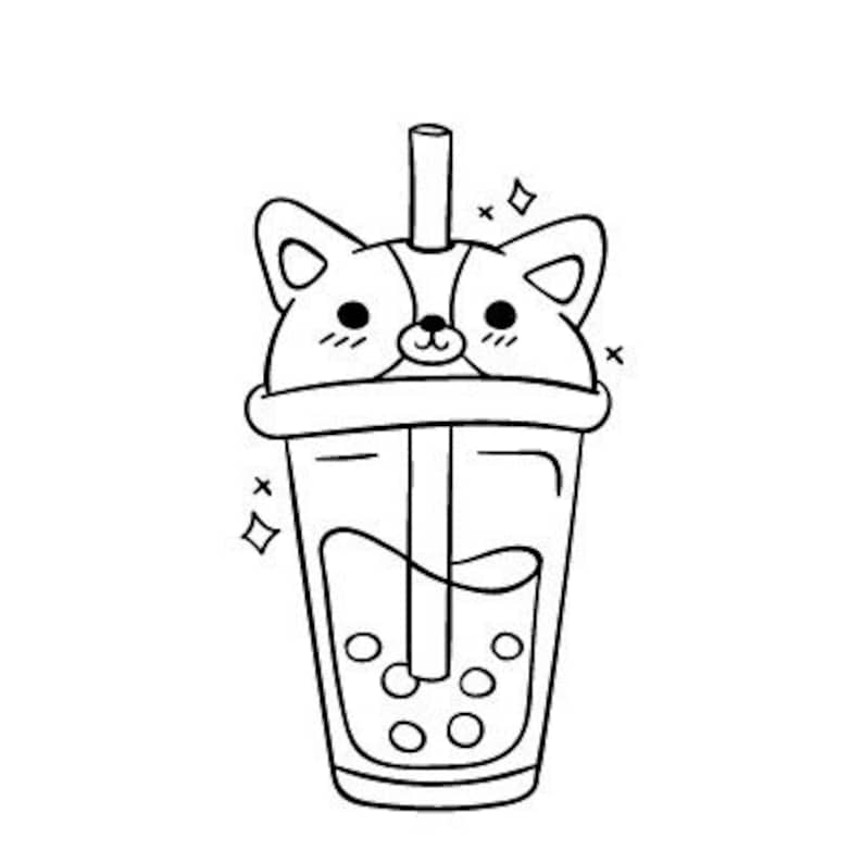 Dog Boba Tea SVG and Png Files - Etsy Israel