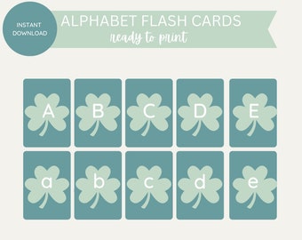 Printable St Patrick's Day Alphabet Flashcards Digital - Etsy
