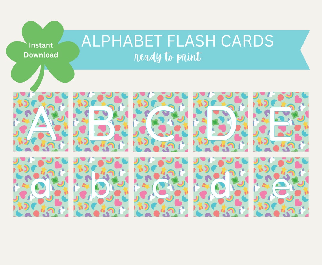Printable St Patrick's Day Alphabet Flashcards - Digital Download ...