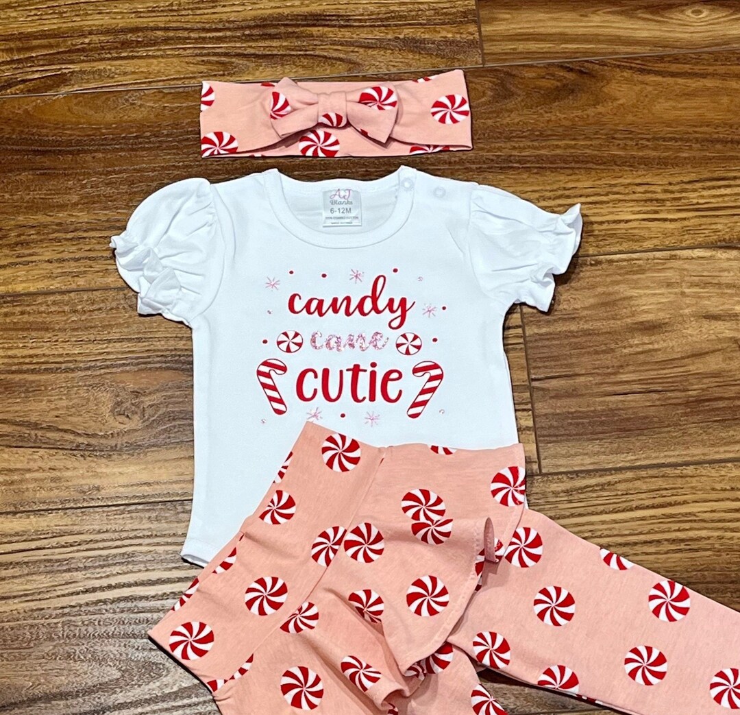Christmas Candy Cane Cutie Baby Outfit Peppermint Skirted - Etsy