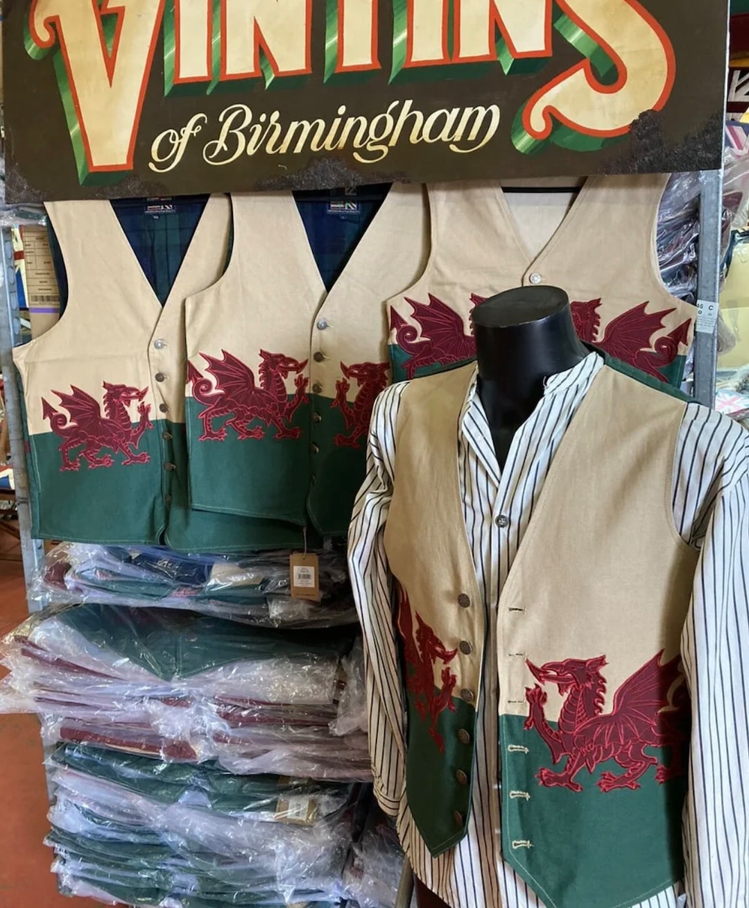 Welsh Red Dragon Passant Waistcoat - Etsy UK