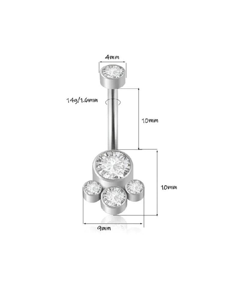 G23 Titanium Navel Piercing Belly Button Ring Cat Claw Style - Etsy
