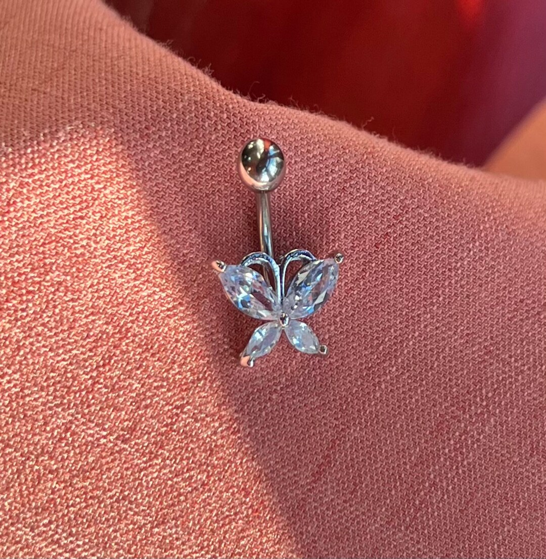 Belly Button Piercing Ring, Belly Dance Jewelry, Stainless Steel Belly ...