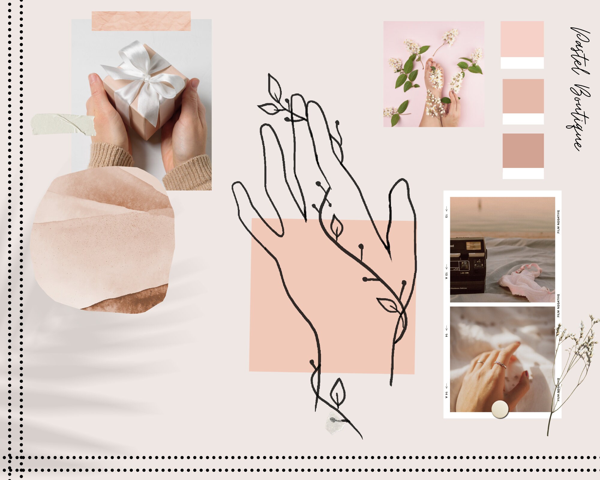 Delicate Hand Wrapped With Flowers Digital Art Print, Hand With Flowers ...