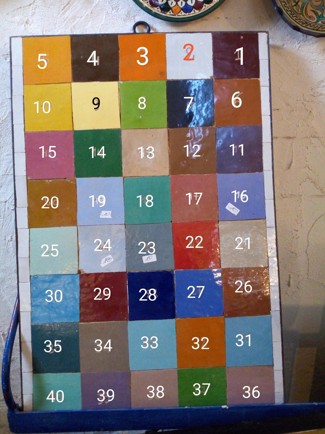Handmade Fes Mosaic Round Tabletop: Colorful Tile Art - Etsy