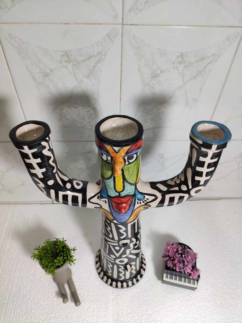 Rare Pablo Picasso Moroccan Candle Holder: Handmade Crackle Style - Etsy