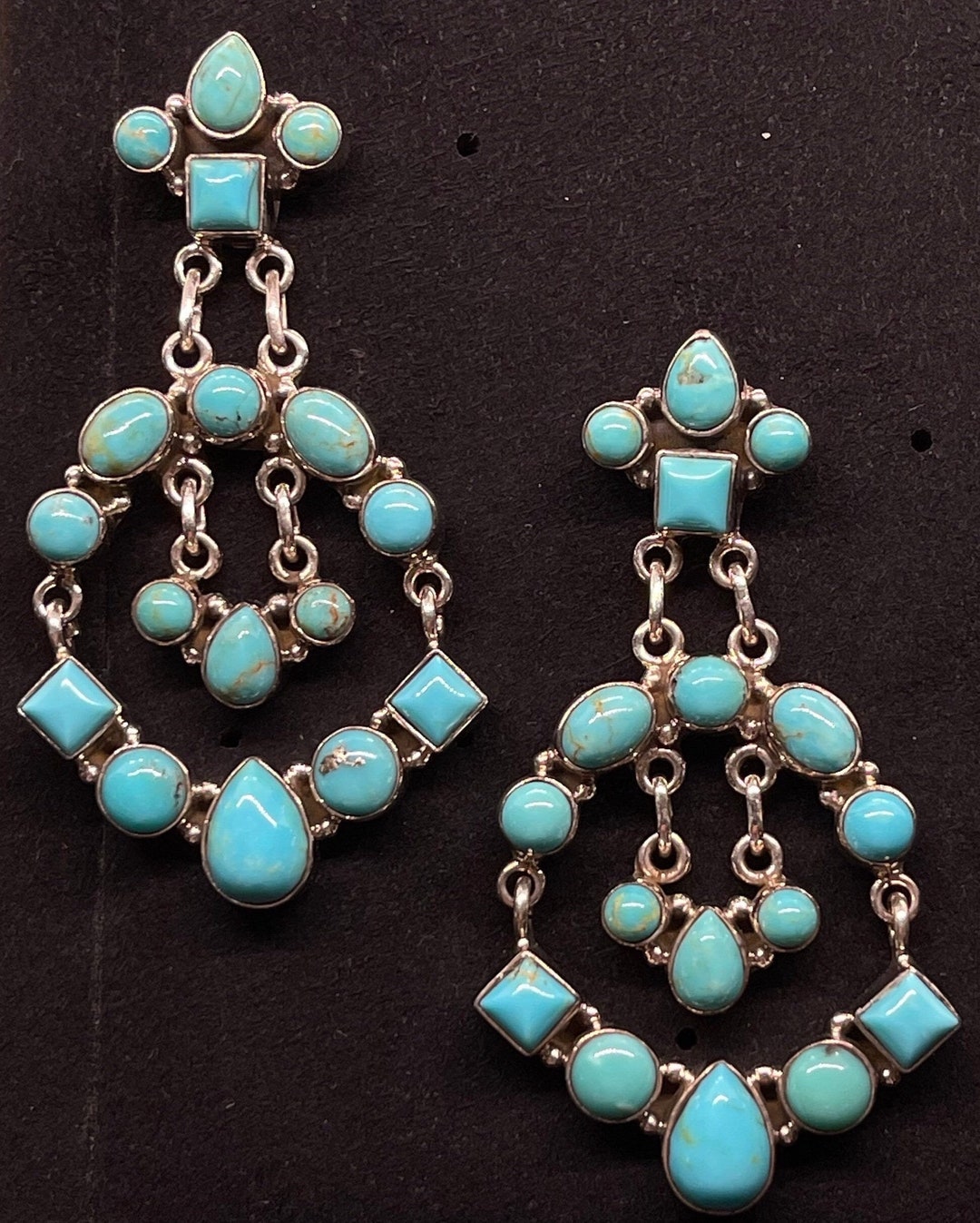 Dan Dodson Sterling Silver Blue Green Arizona Turquoise - Etsy