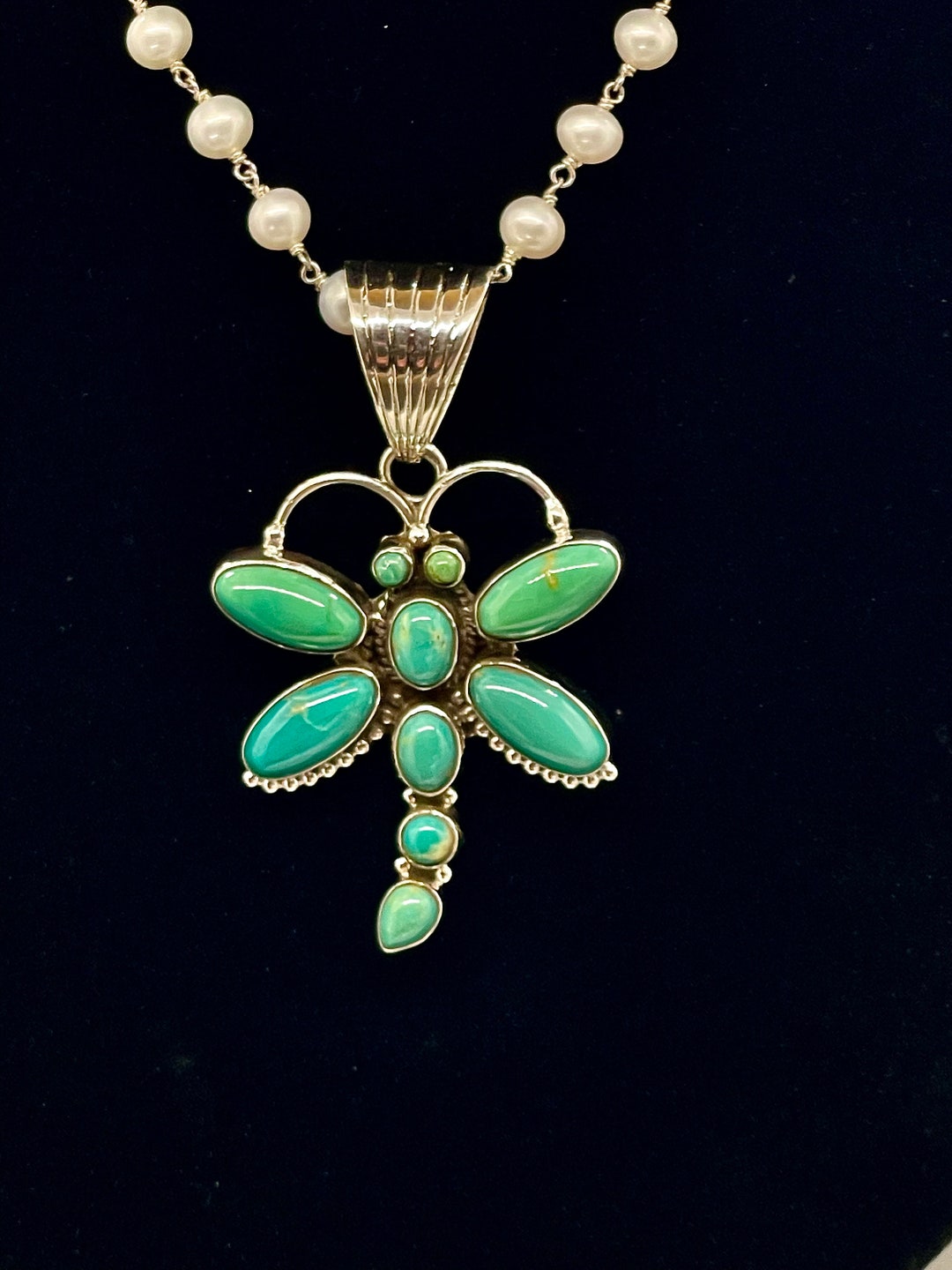 Dan Dodson Royston Turquoise Dragonfly Pendant - Etsy