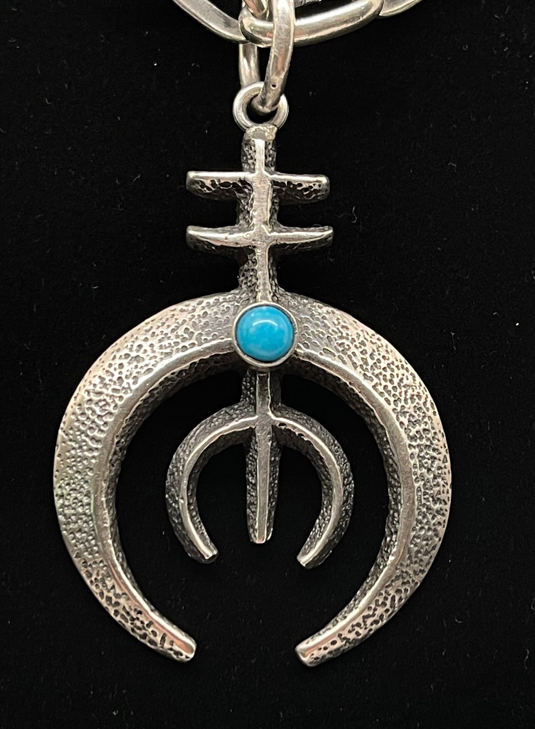 Dan Dodson Tufa Cast Sterling Silver Turquoise Double Naja Isleta Cross ...