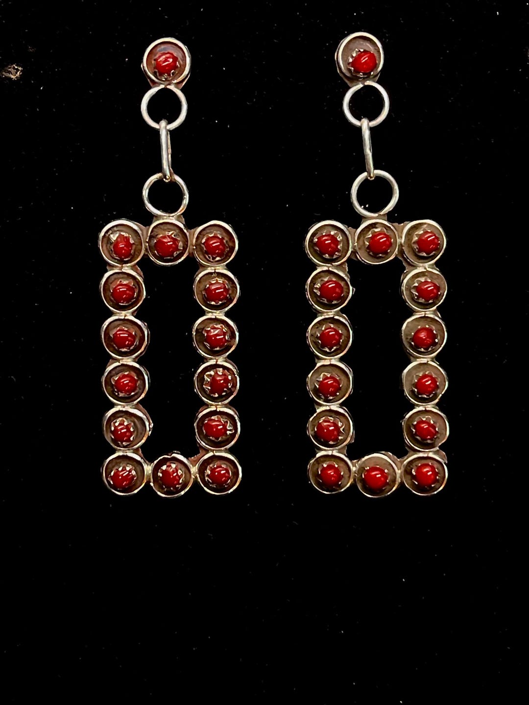 Native American Snake Eye Carnelian Dangling Earrings Dan Dodson ...