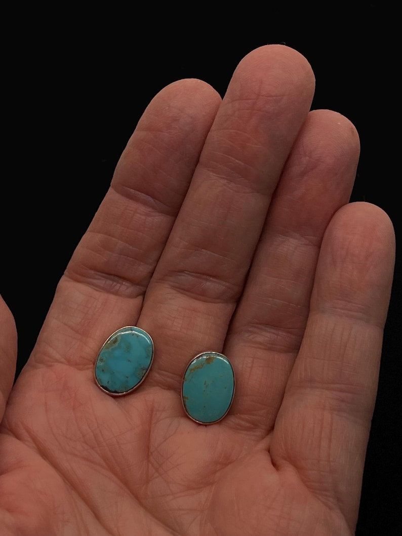 Vintage Dan Dodson Arizona Turquoise Stud Earrings Sterling - Etsy