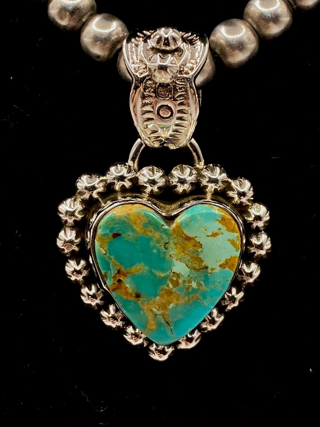 Dan Dodson Turquoise Heart Pendant - Etsy