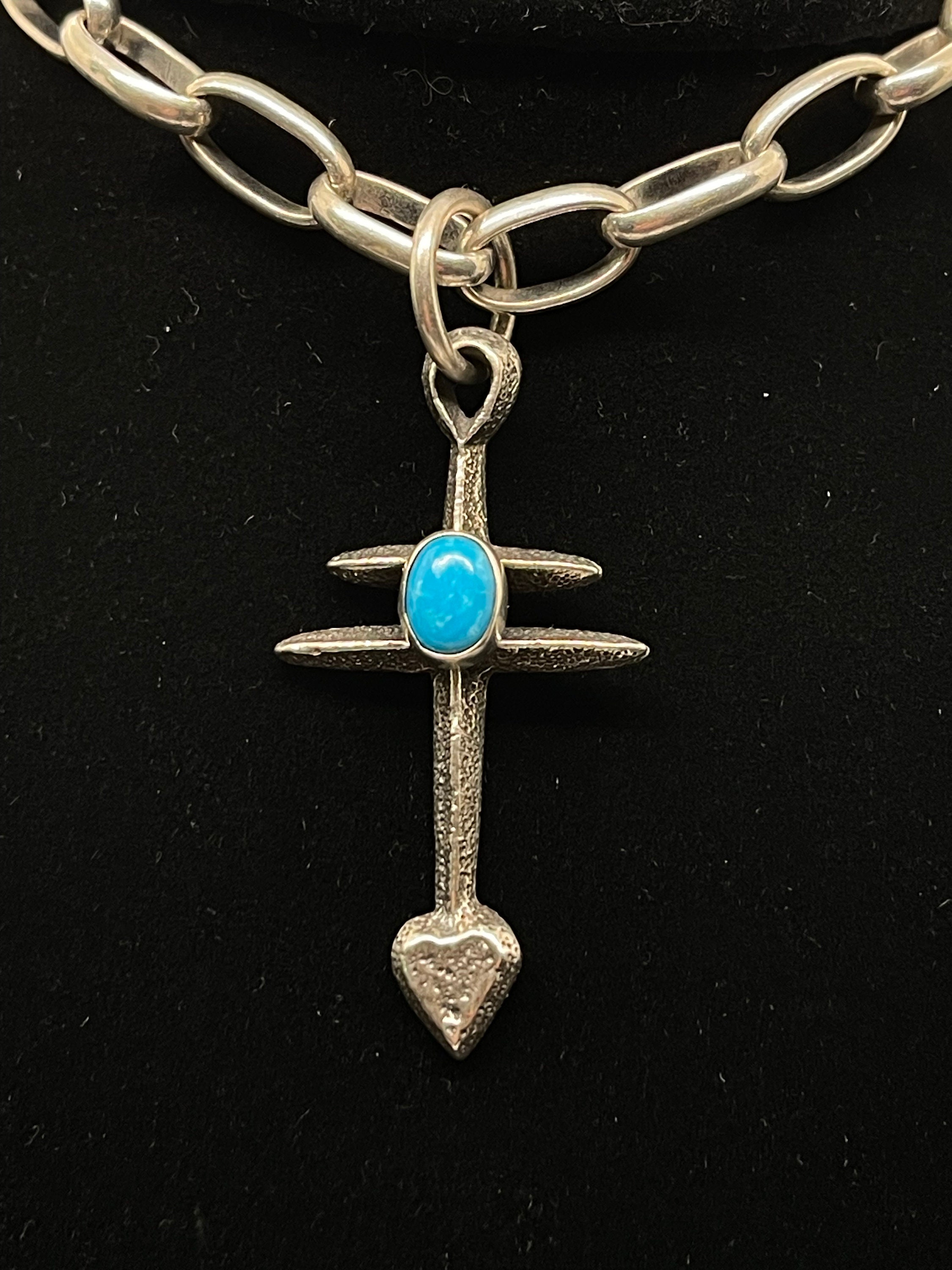 Dan Dodson Tufa Cast Sterling Silver Kingman Turquoise Pueblo - Etsy