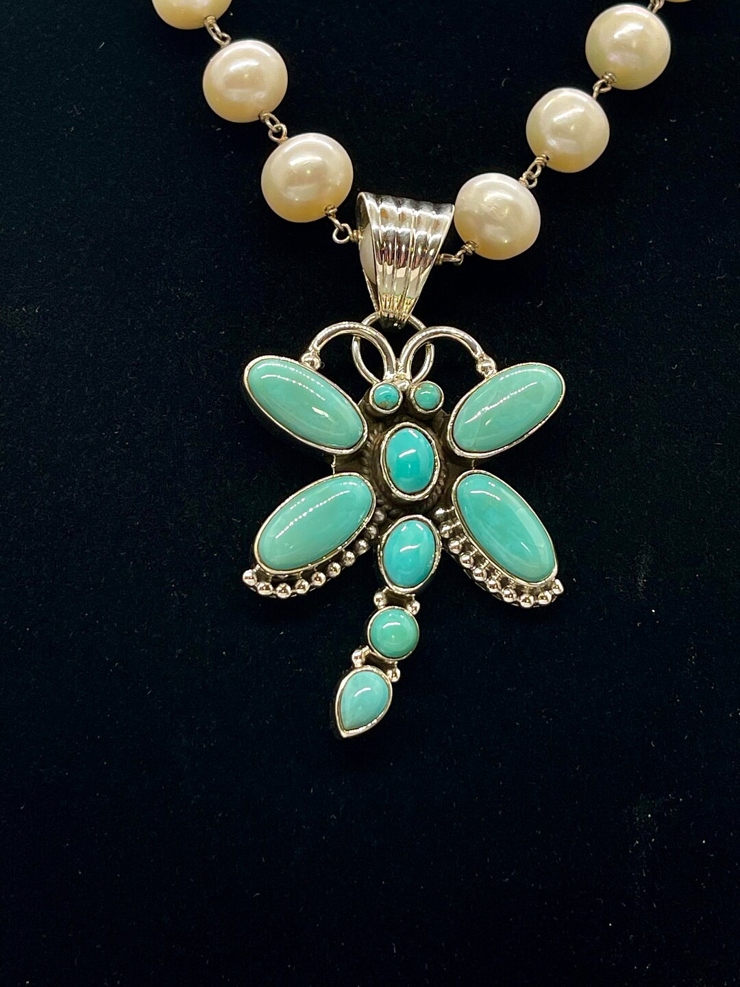 Dan Dodson Royston Turquoise Dragonfly Pendant - Etsy