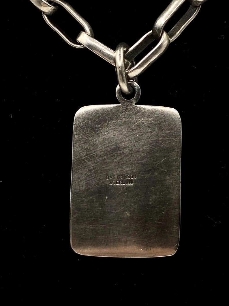 Vintage Dan Dodson Christian Cross Turquoise Tag Pendant - Etsy