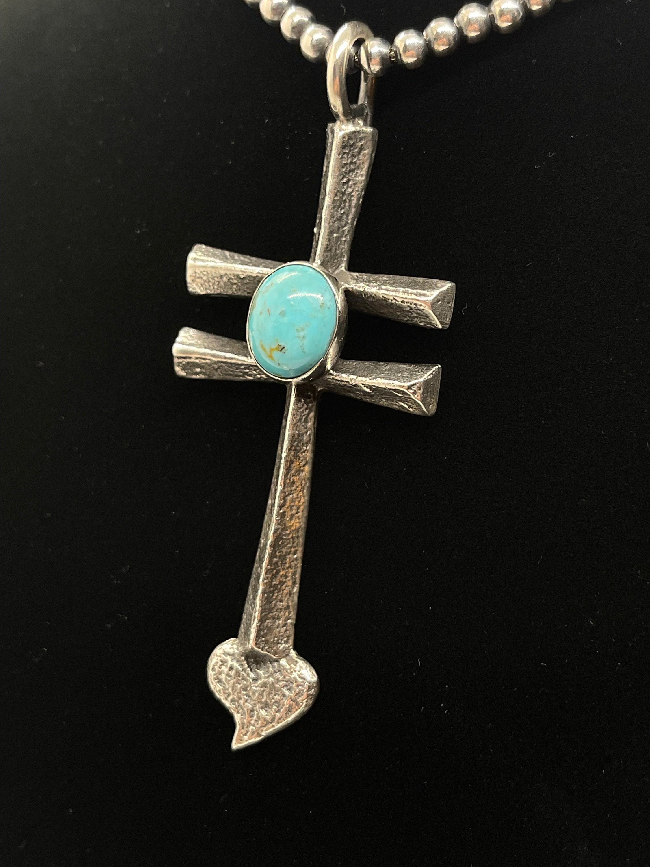 Dan Dodson Tufa Cast Sterling Silver Kingman Turquoise Pueblo - Etsy