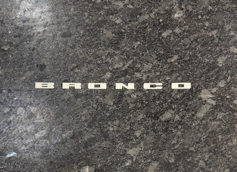 3D Printed Bronco Inspired Letters Ford Dashboard Insert Overlay - Etsy