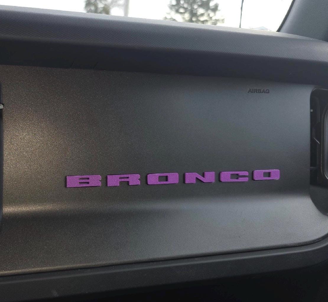 3D Printed Bronco Inspired Letters Ford Dashboard Insert Overlay - Etsy