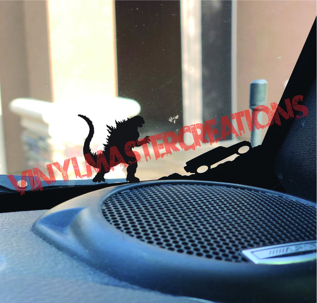 Godzilla Windshield Decal Godzilla Corner Godzilla Vinyl Decal - Etsy