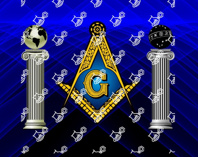 Pendente Massonico raffigurante il simbolo di Compasso e Squadra in ...