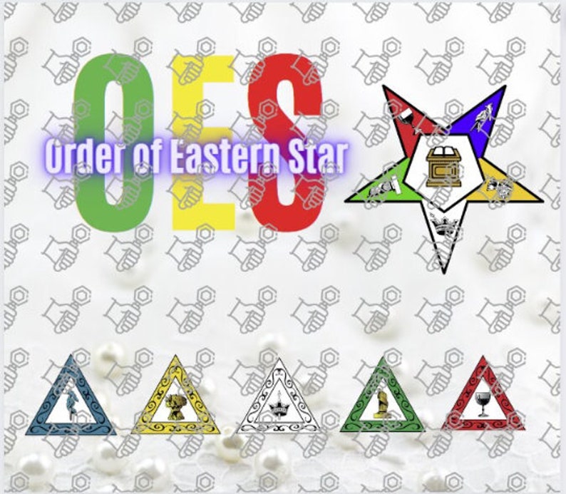 Digital Files Instant PNG Download Inverted OES Order of Eastern Star 5 ...