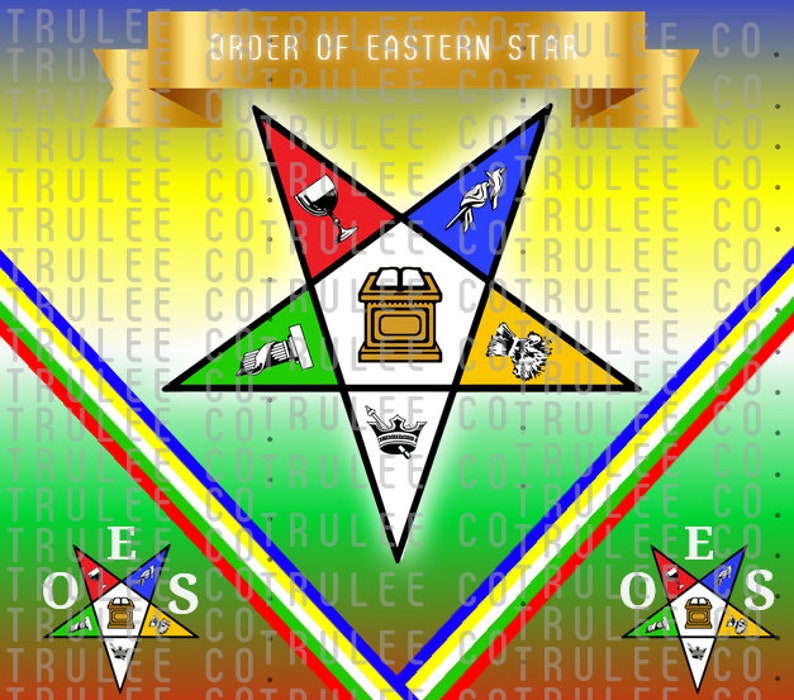 Digital Files Instant PNG Download OES Order of Eastern Star Design - Etsy