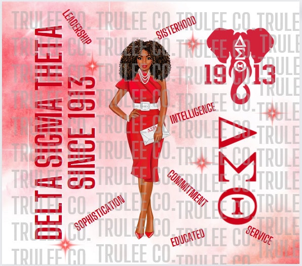 Delta Sigma Theta Art Little Girl