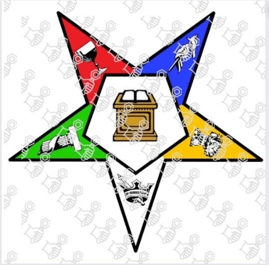 Order of Easter Star OES Inverted PNG Logo With Transparent Background ...