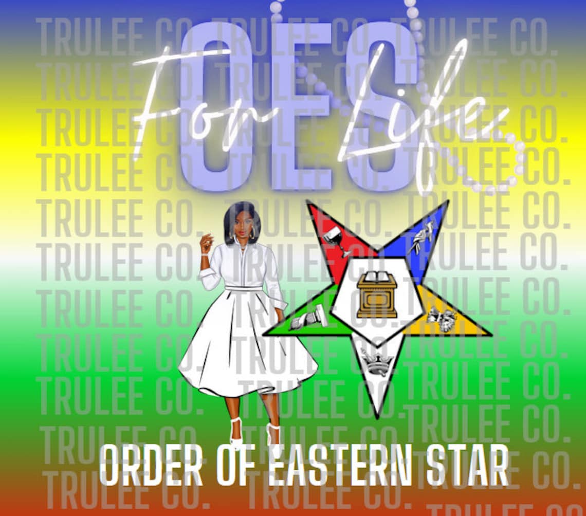Order of Eastern Star Pointed Down Inverted OES for Life Tumbler Wrap ...