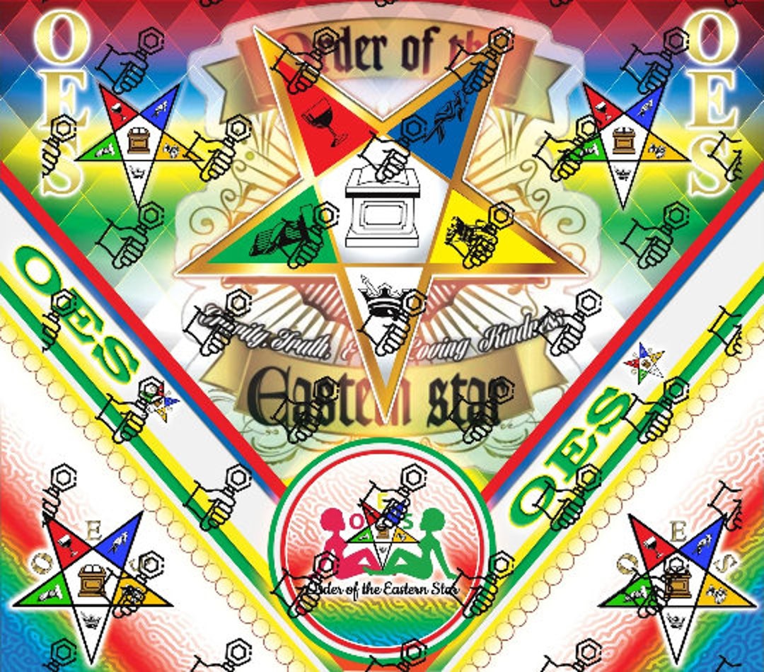 Digital Files Instant Download OES Order of Eastern Star Multi Color ...