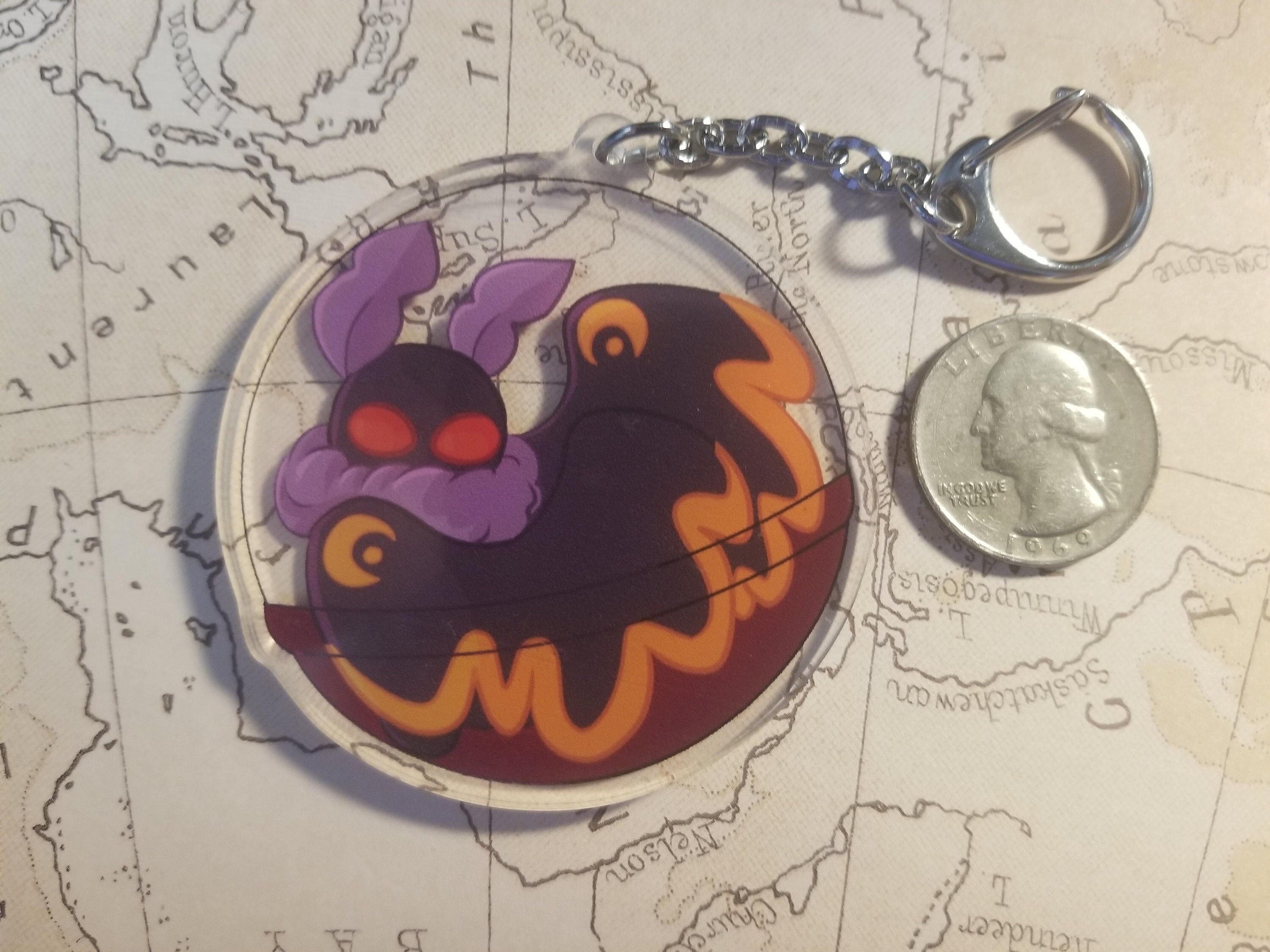 Mothman Gacha Ball Cryptid Acrylic Charm - Etsy