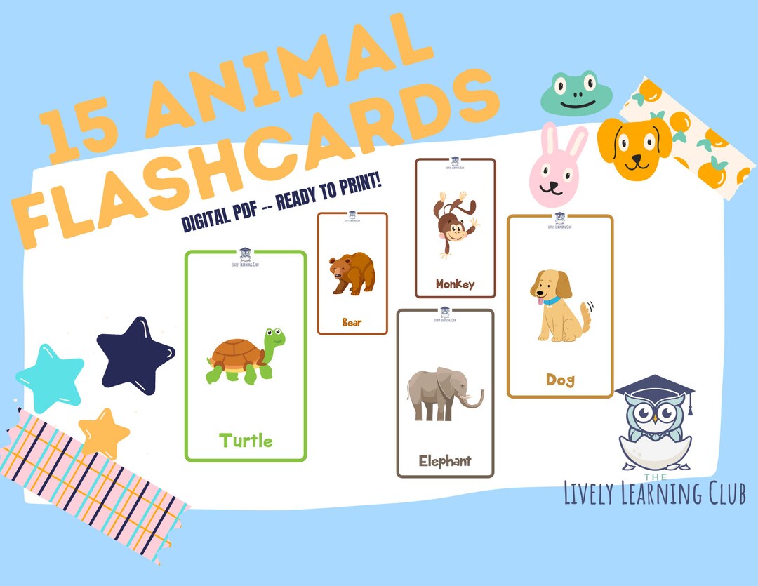 Animal ESL Flashcards / Vipkid, Qkids, Whales, Zebra English / Digital ...
