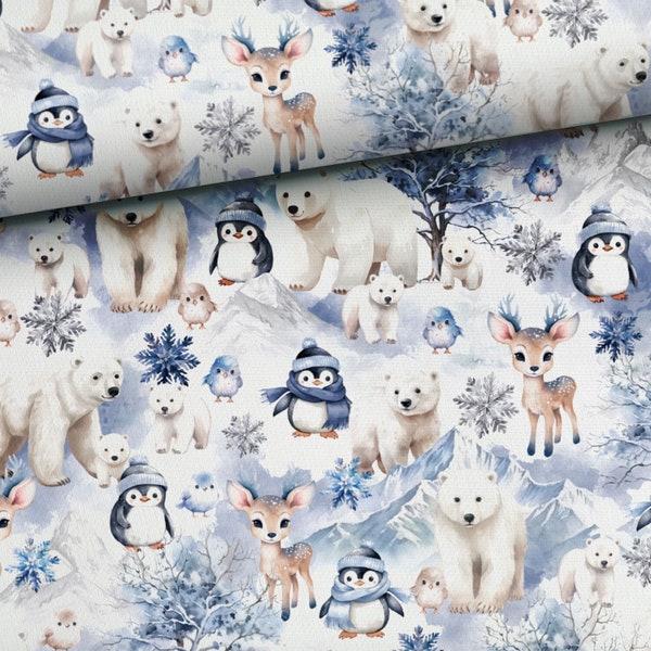 Penguin Fabric - Etsy