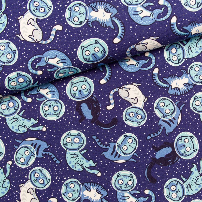 Galactic Fabric by Half Meter Space Ship Planets Stars Solar | Etsy