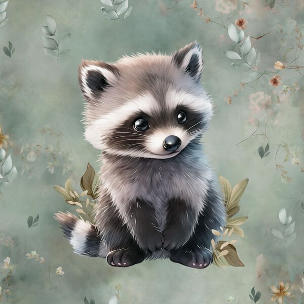 Raccoon Panel - Etsy