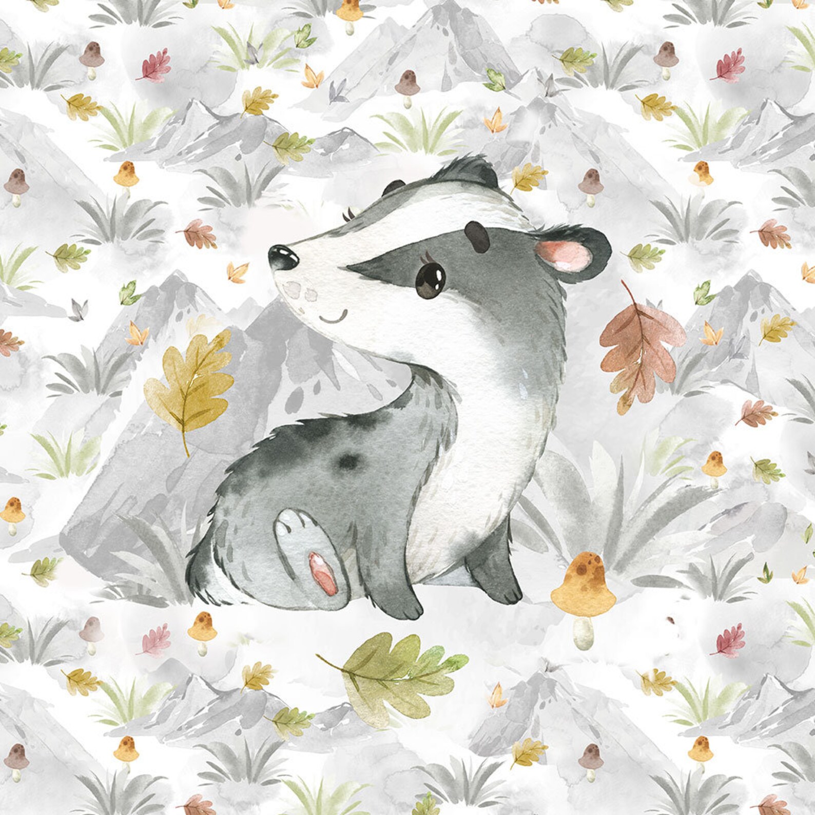 Fox Fabric Panel Forest Fabric Animals Fabric Woodland - Etsy