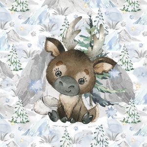 Beaver Fabric Panel, Forest Fabric, Animals Fabric, Woodland Fabric for ...