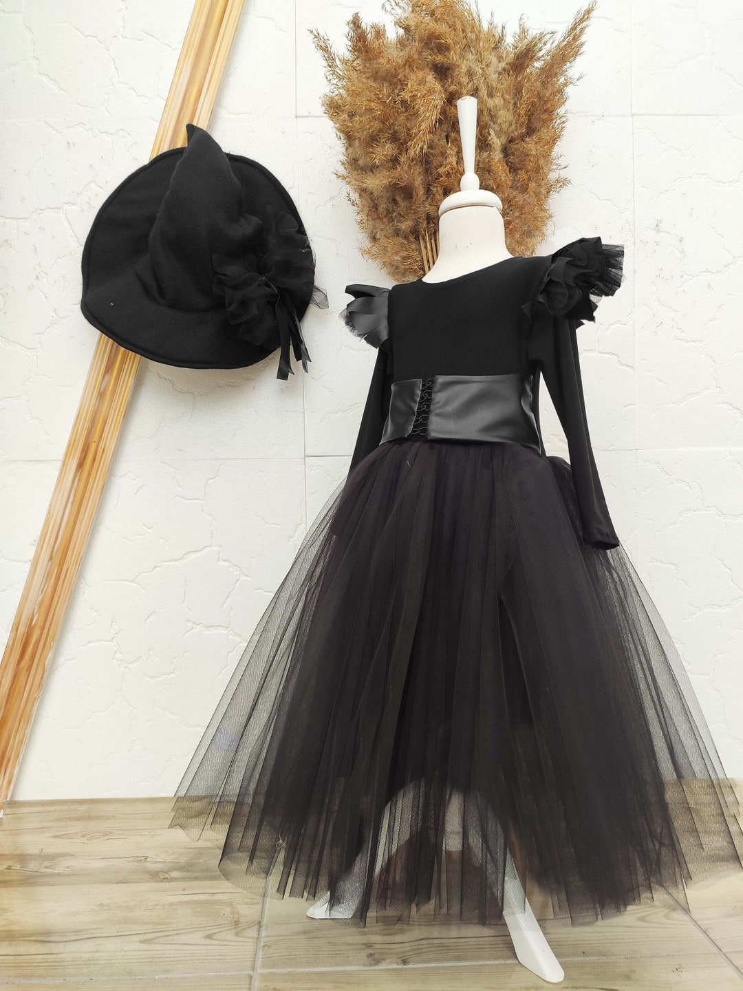 Toddler Witch Dress, Kids Black Witch Costume, Children Witch Outfit ...