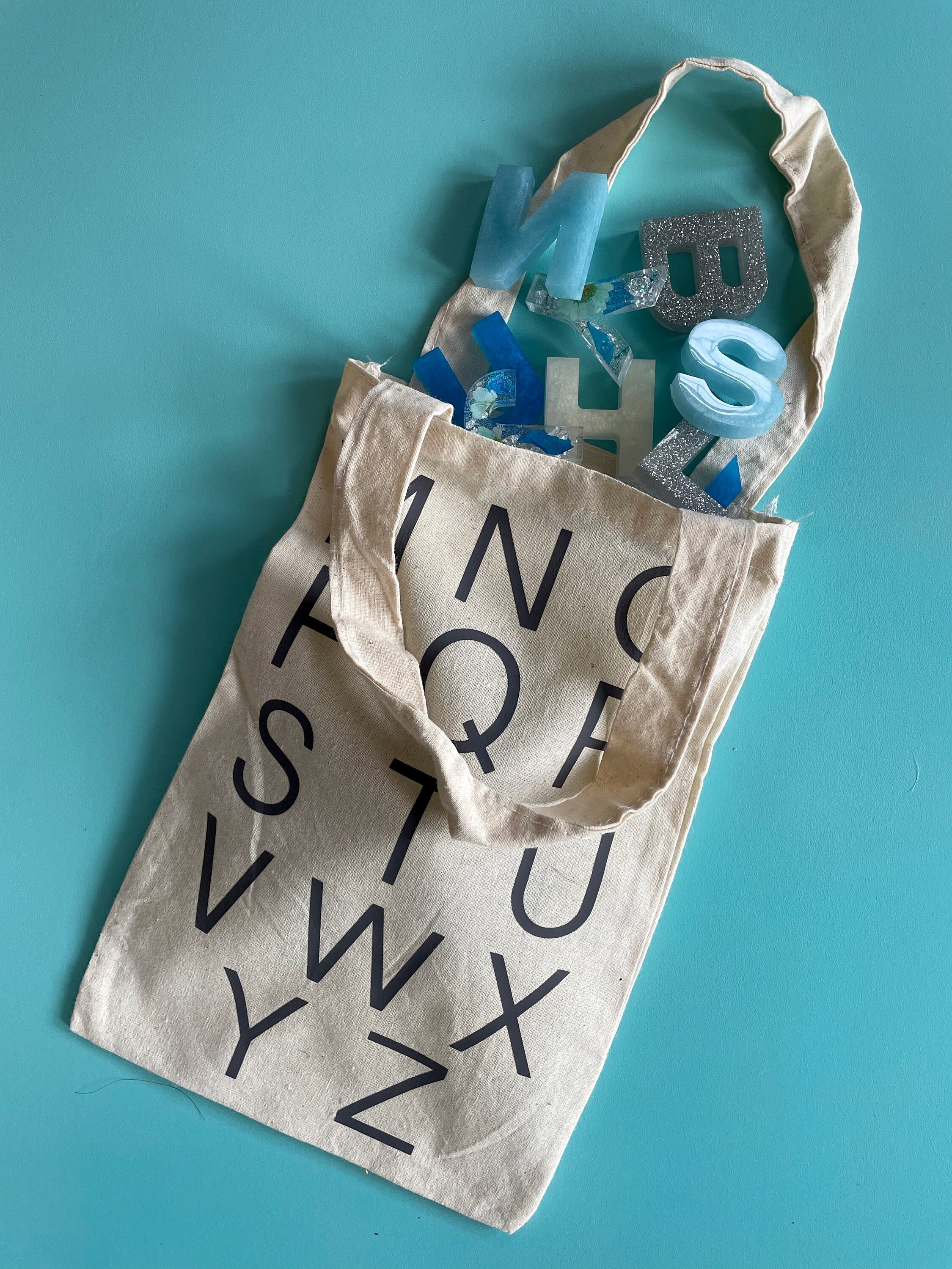 Custom Alphabet Letters With Bag Resin Sensory Learning - Etsy