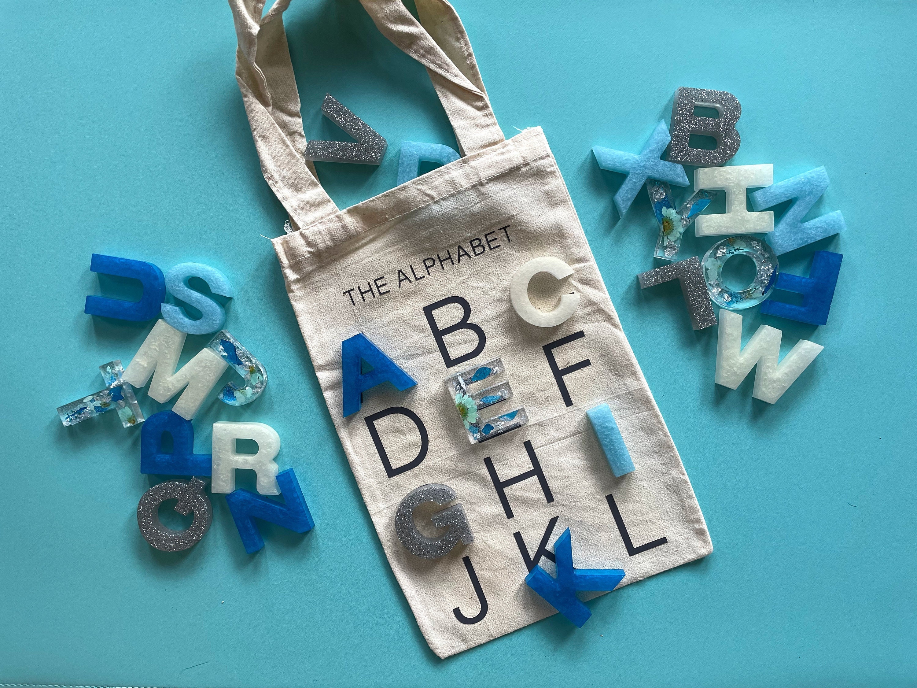 Custom Alphabet Letters With Bag Resin Sensory Learning - Etsy