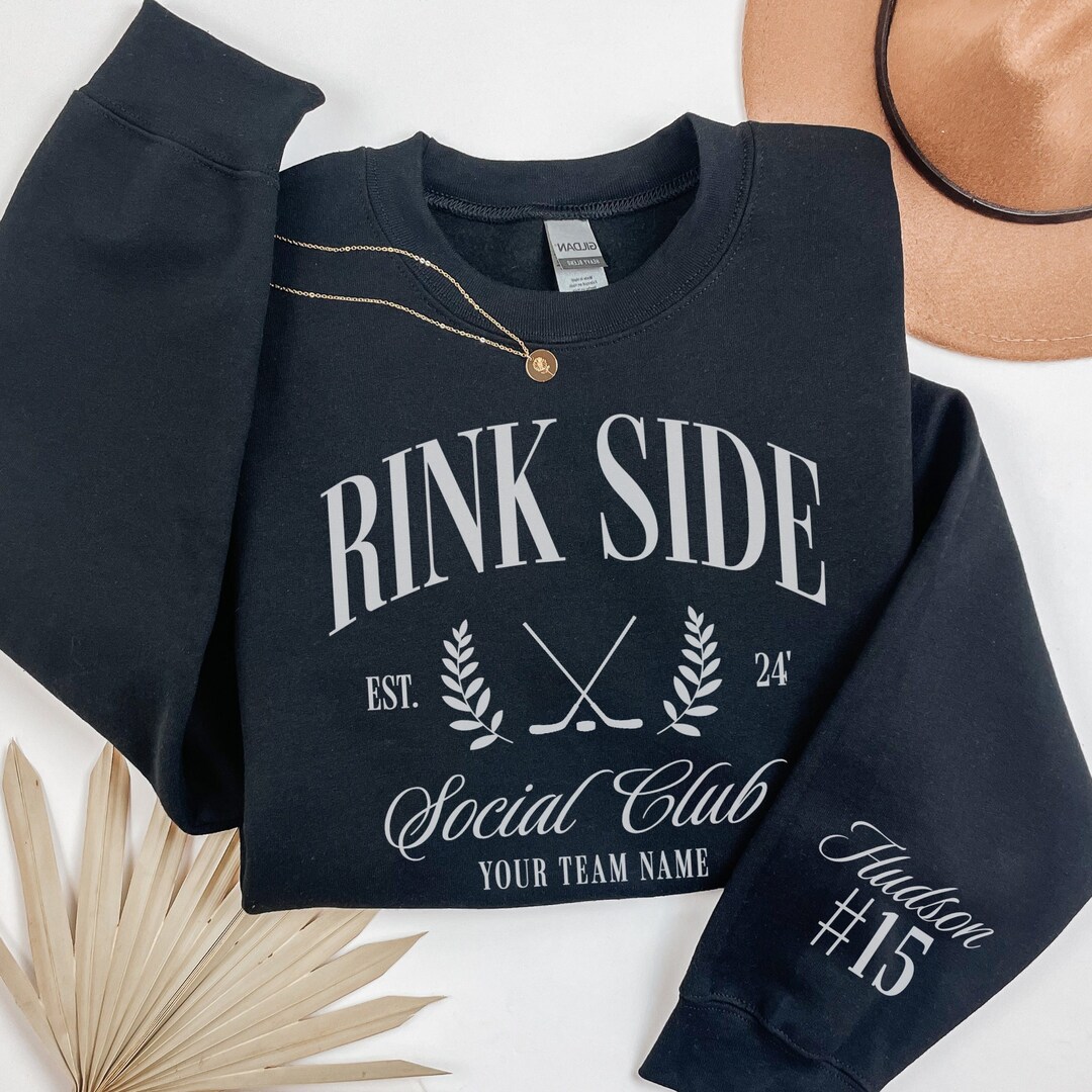 Rinkside Social Club Sweatshirt, Hockey Mom Sweatshirt, Hockey Game Day ...
