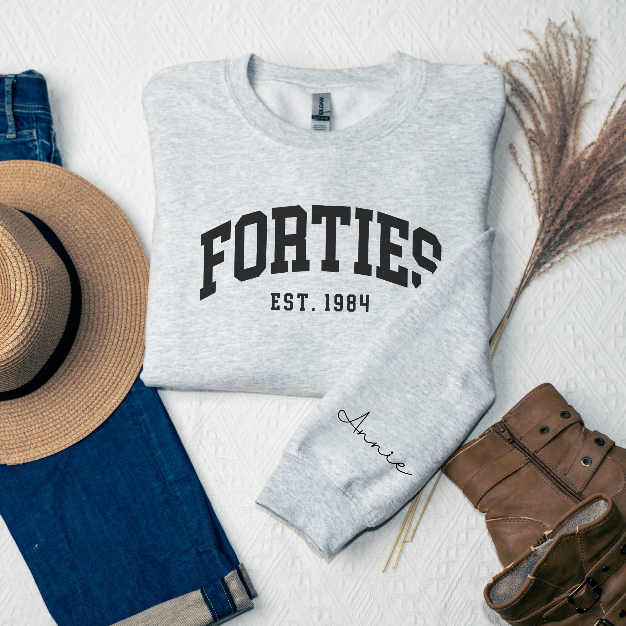 1984 Sweatshirt, 1984 Birth Year Number Shirt, Forties Birthday T-shirt ...
